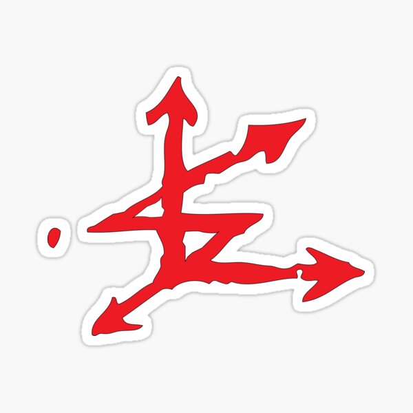 "Linking Sigil - Red" Sticker for Sale by GreyMarketArtCo | Redbubble