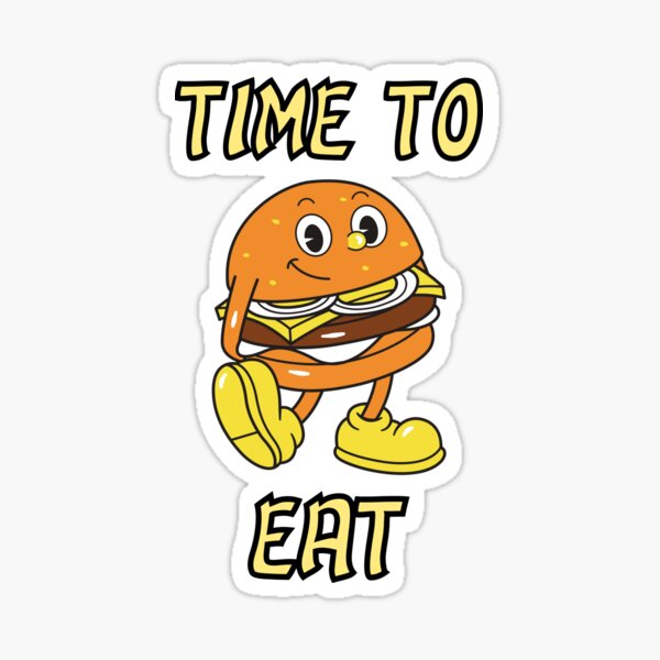 "Time To Eat" Sticker for Sale by Bierylko | Redbubble