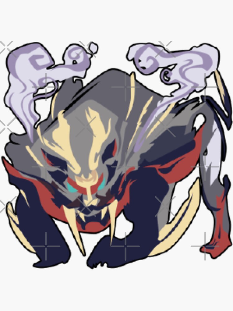 "Magnamalo Icon - MHR" Sticker for Sale by SpagettiOTF | Redbubble