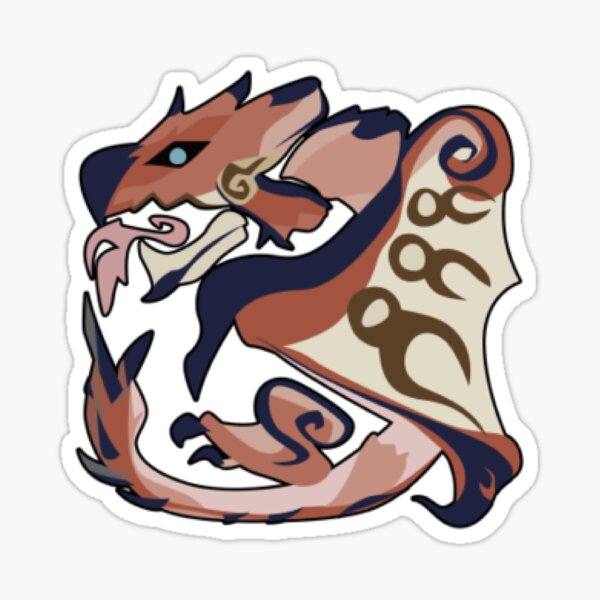 "Rathalos Icon - MHR" Sticker for Sale by SpagettiOTF | Redbubble