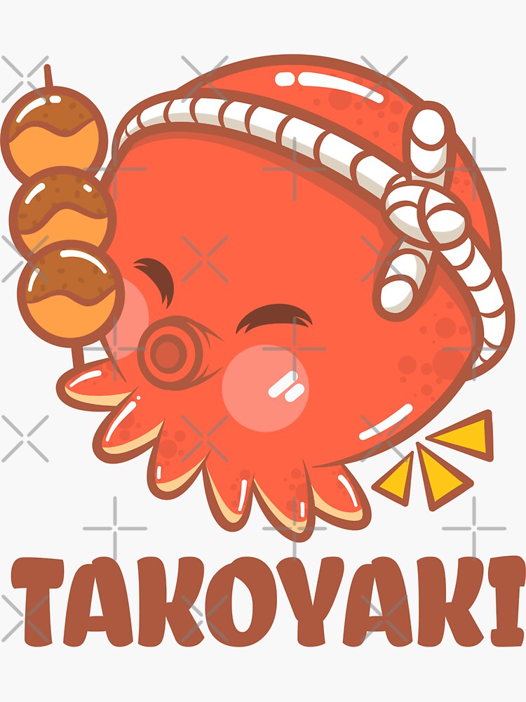 "kawaii takoyaki cute japanese food vintage" Sticker for Sale by ...