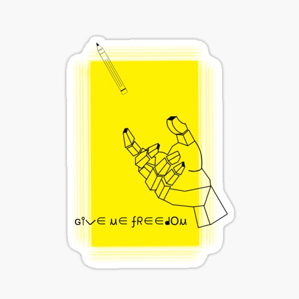 "Hand and pencil " Sticker for Sale by Colonybay | Redbubble