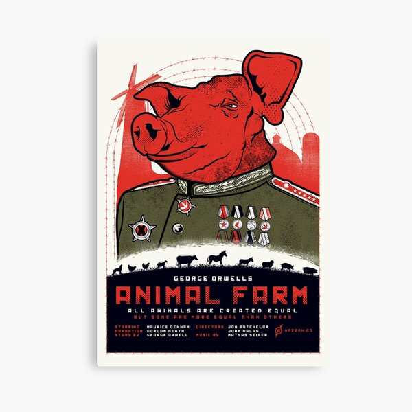 "Animal Farm Movie Poster" Canvas Print for Sale by HAZZAH | Redbubble