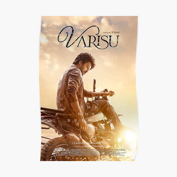 "VIJAY VARISU MOVIE" Poster for Sale by Srirangarakesh | Redbubble