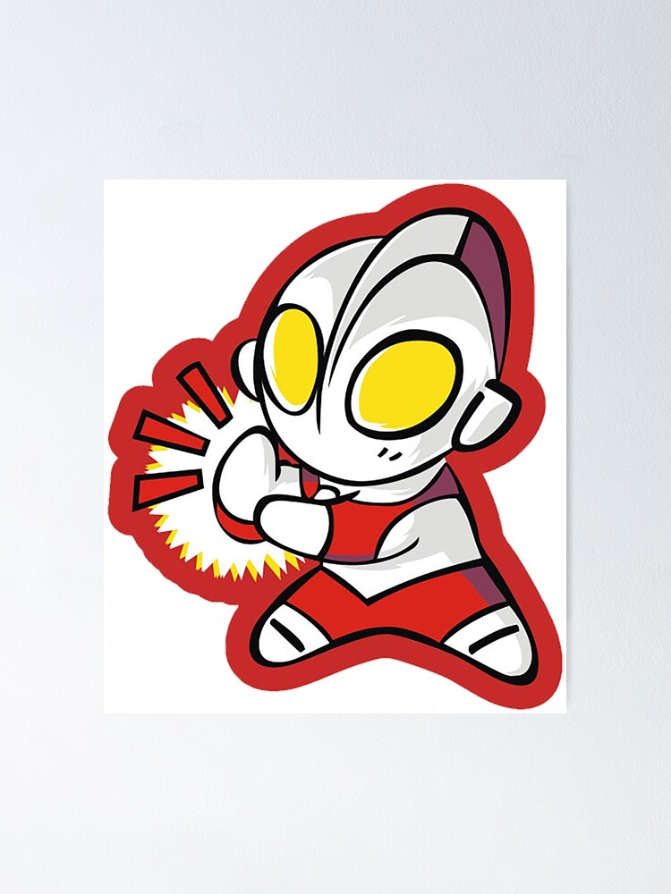 "ultraman chibi" Poster for Sale by gingerrse | Redbubble