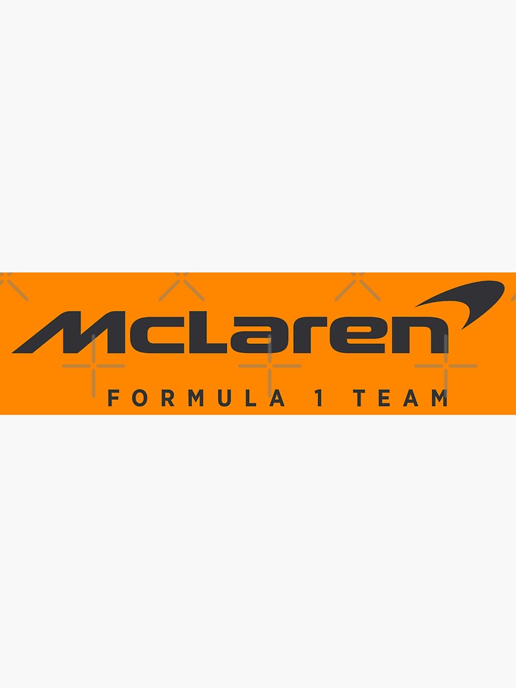 "McLaren Formula 1 Team Logo 2022 - Black/Grey - Orange" Sticker for ...