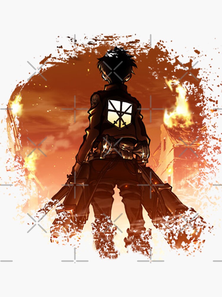 "Eren Yeager" Sticker for Sale by ProductAnime | Redbubble