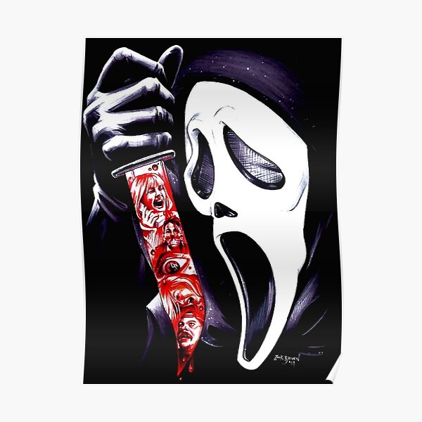 "Scream Ghostface Horror Movie Art" Poster for Sale by World0fhororr ...