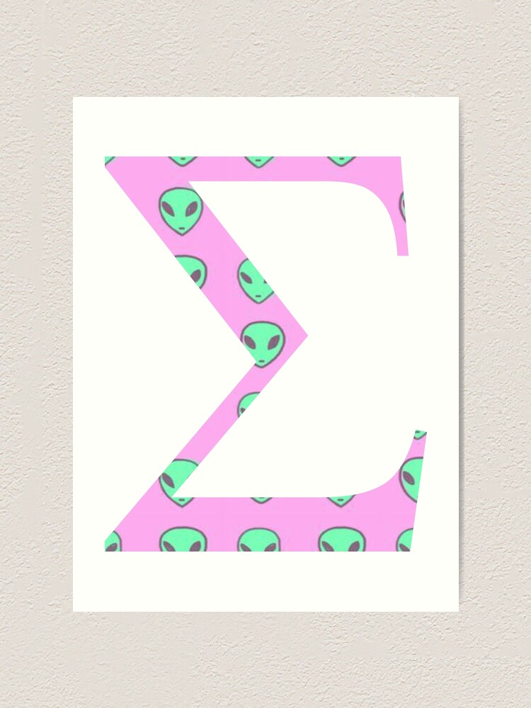 "Sigma Alien Pattern Greek Sorority" Art Print for Sale by greekgoddess ...