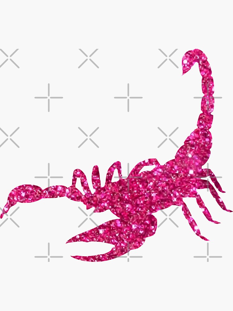 "pink glitter scorpion" Sticker for Sale by kosmos11 | Redbubble