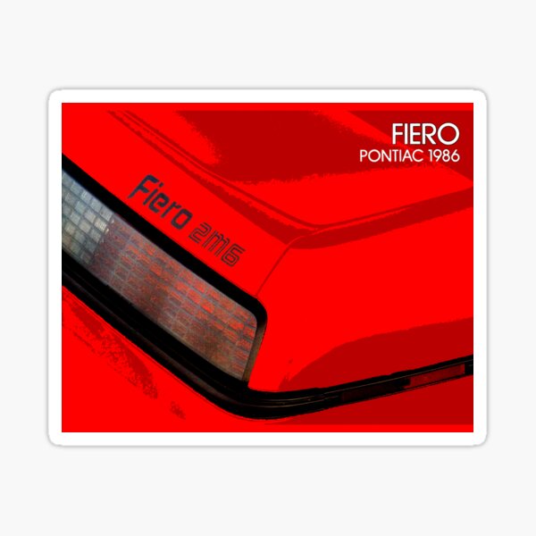 "86 FIERO - BROCHURE" Sticker for Sale by ThrowbackM3 | Redbubble