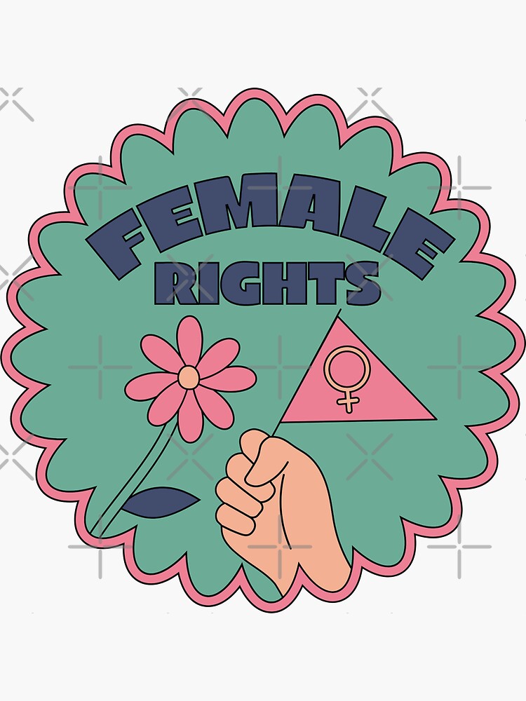"Female Rights" Sticker for Sale by GDes1gn | Redbubble