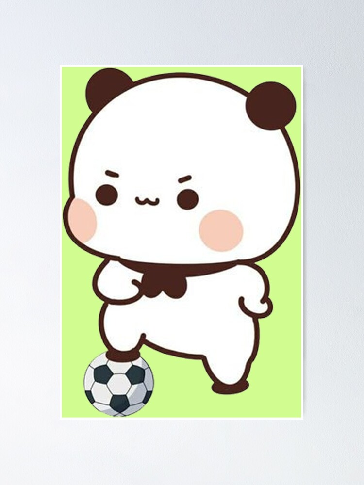 "Cute Bubu Is Playing Soccer" Poster for Sale by gingersweet | Redbubble