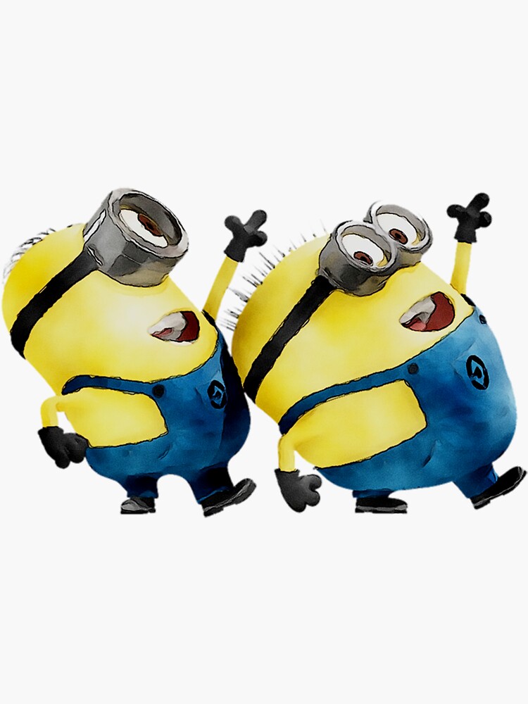 "Minions Running" Sticker for Sale by Byrd-Maureen | Redbubble
