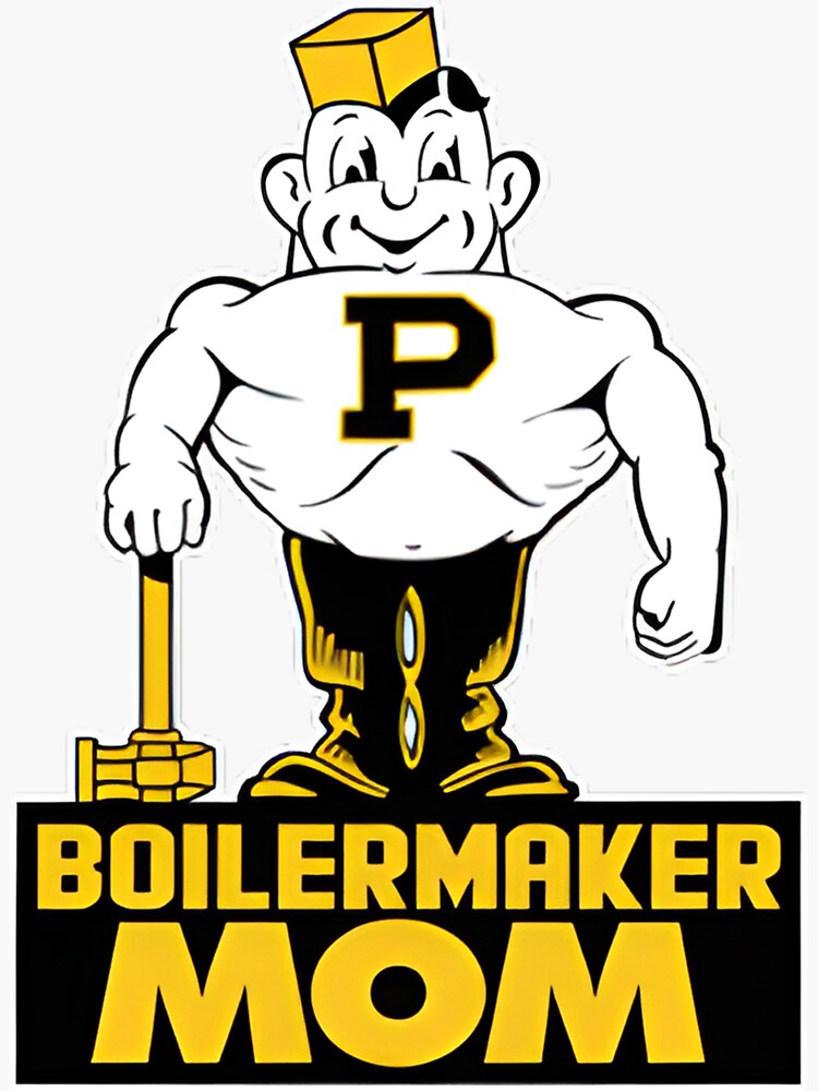 "Purdue - Vintage Boilermaker MOM mascot" Sticker for Sale by mfocueacu ...