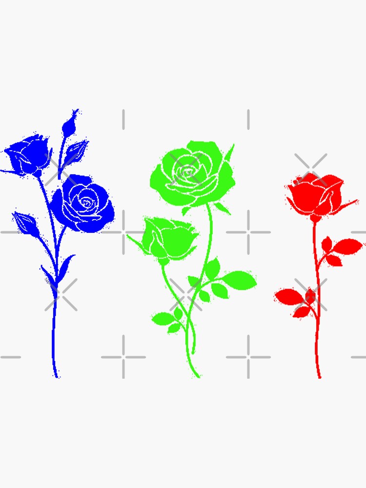 "RGB flowers" Sticker for Sale by moradtat | Redbubble