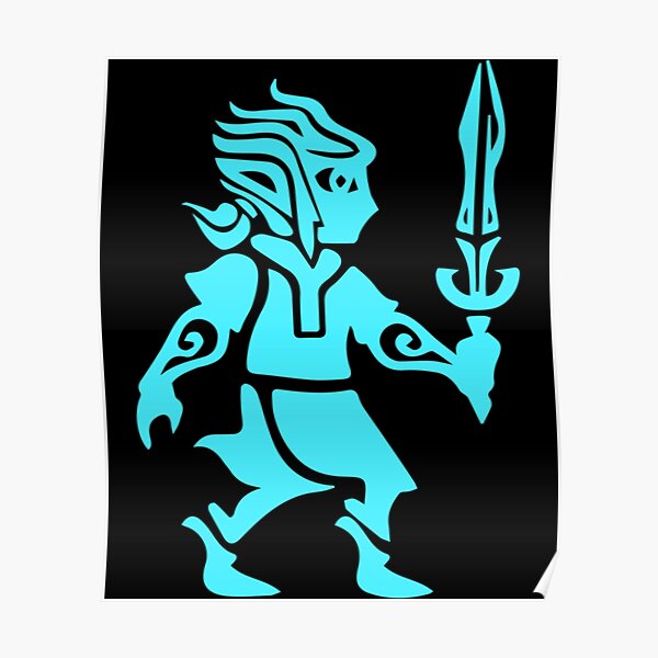 "BOTW Blue Sheikah Rune Hero " Poster for Sale by GordonMilton | Redbubble