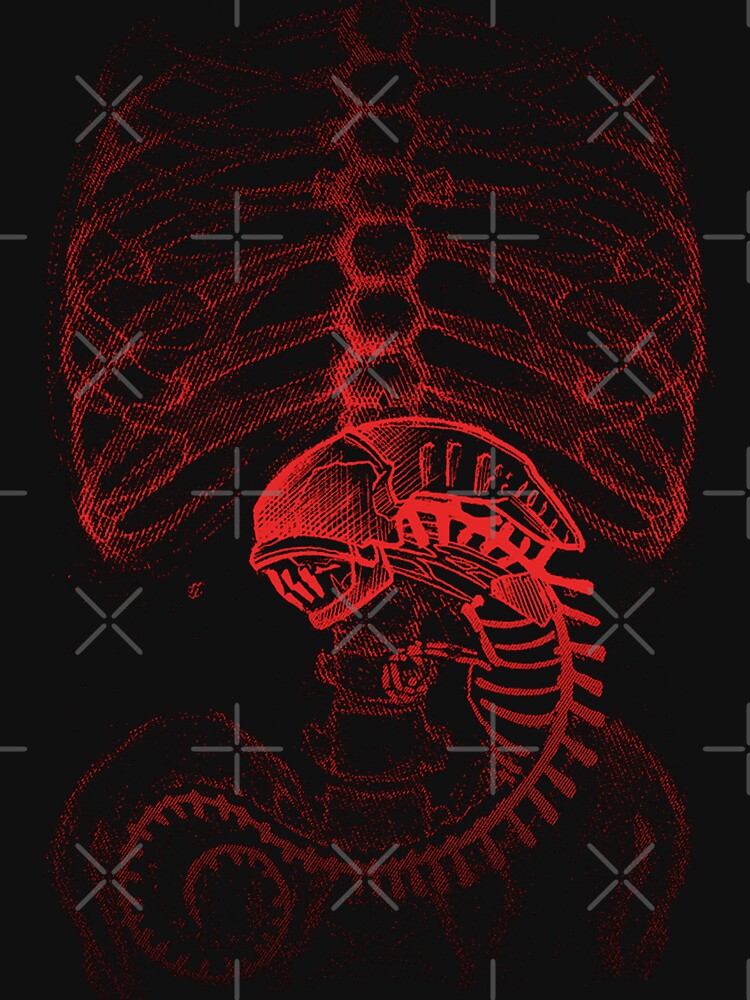 "Alien Radiography, X-Ray. Red" Essential T-Shirt by Arturo Vivó ...