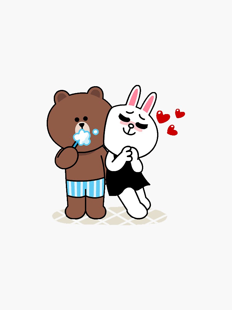 "Brown bear cony bunny rabbit sticker" Sticker for Sale by h1st0r1a ...