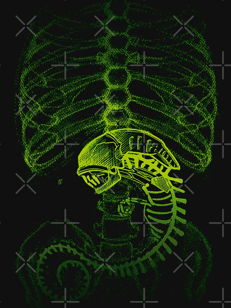 "Alien Radiography, X-Ray. Green" T-shirt for Sale by camikaze-es ...