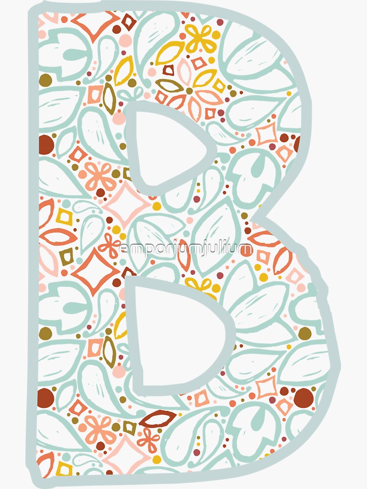 "Letter B" Sticker for Sale by emporiumjulium | Redbubble