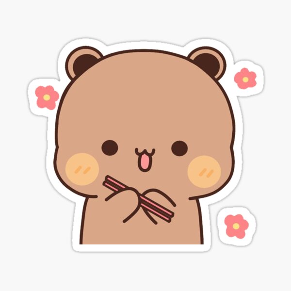 "Happy Dudu Is Having Meal Yummy" Sticker for Sale by gingersweet ...