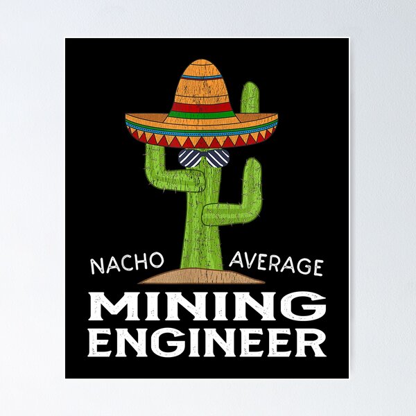 "Fun Funny Mining engineer Humor Gifts, Funny Cactus illustration ...