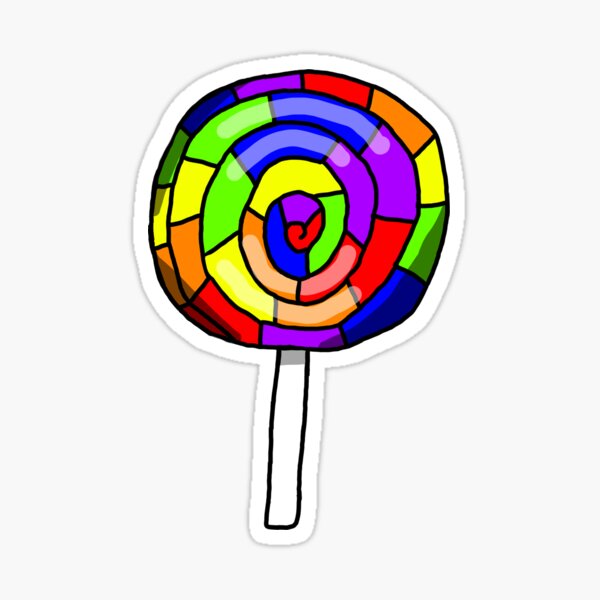 "Rainbow Lollipop design" Sticker for Sale by ads-stickers | Redbubble