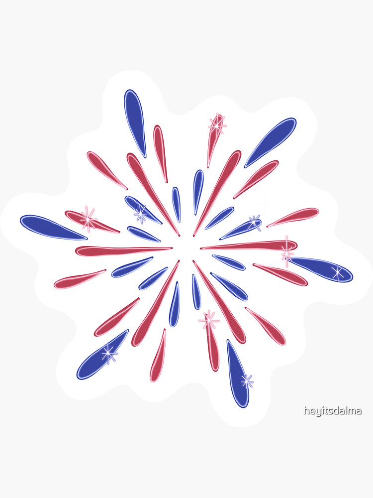 "4th of July fireworks sticker" Sticker for Sale by heyitsdalma | Redbubble