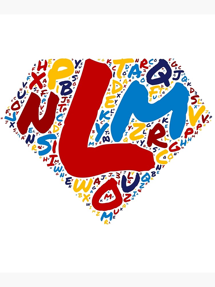 Póster «Super Letras Alfabeto Super Kiddo Hero Escudo Letra L» de ...