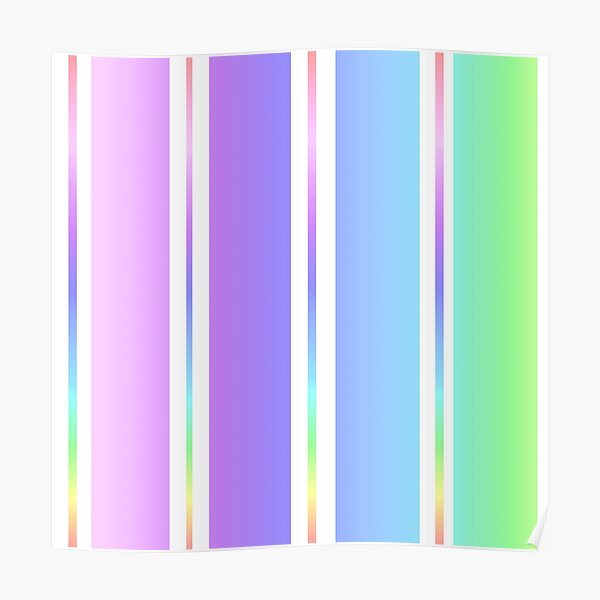 "Rainbow pastel color combination | pastel color lines" Poster for Sale ...