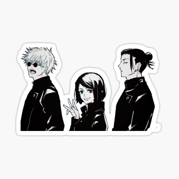 "Gojo, Suguru, and Shoko Sticker" Sticker for Sale by fhelps | Redbubble