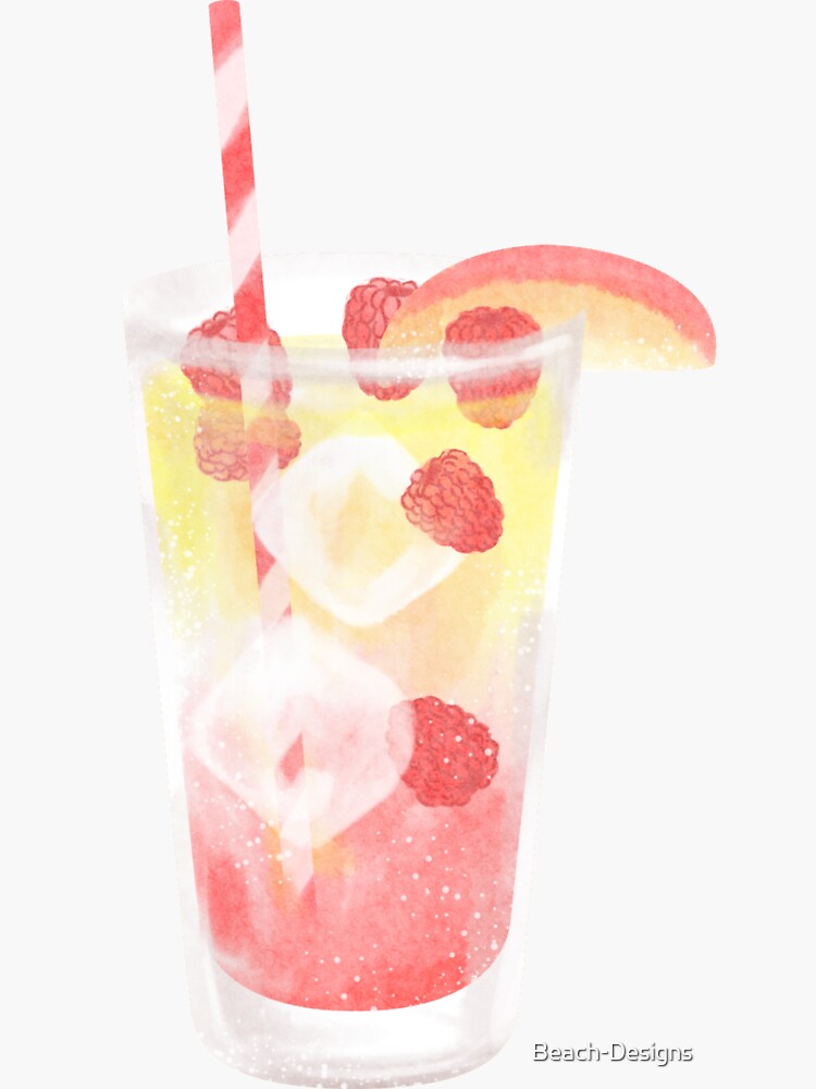 "Preppy Beach Summer Drink" Sticker for Sale by Beach-Designs | Redbubble