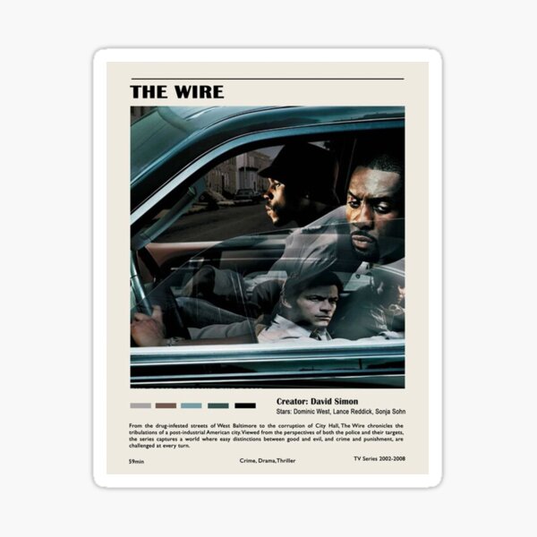 "Minimalist Movie The Wire " Sticker for Sale by flemingvickie | Redbubble