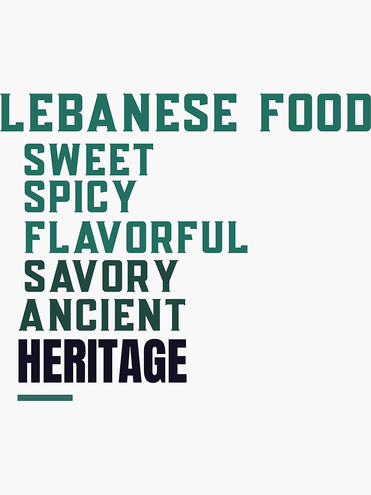 "Love Lebanese Food" Sticker for Sale by thesalleyhouse | Redbubble
