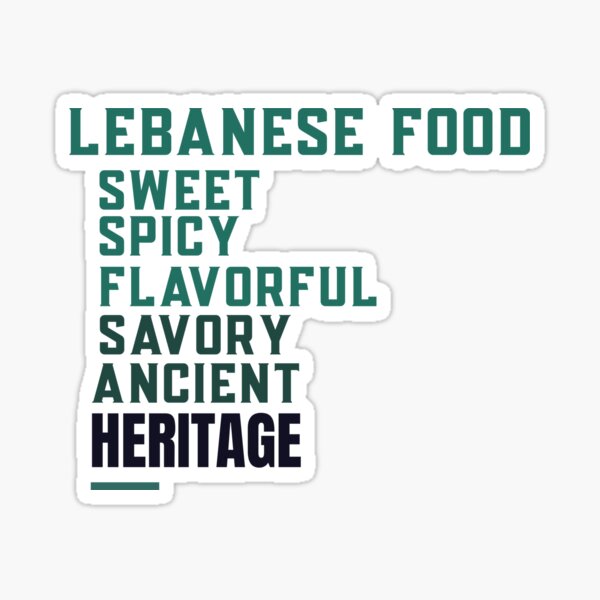 "Love Lebanese Food" Sticker for Sale by thesalleyhouse | Redbubble
