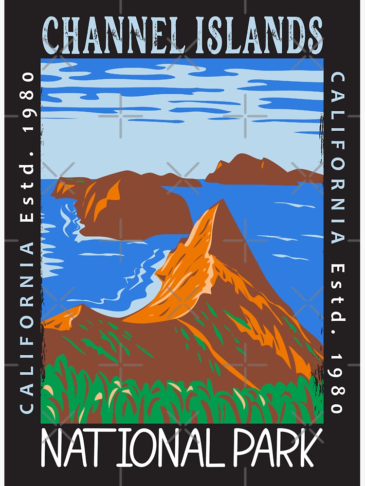 "Channel Islands National Park California Distressed" Sticker for Sale ...