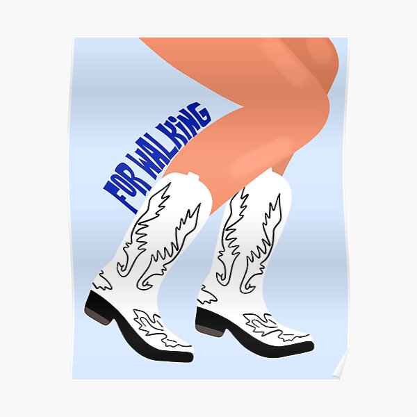 "For Walking Cowboy Boots" Poster for Sale by mollsdesignss | Redbubble