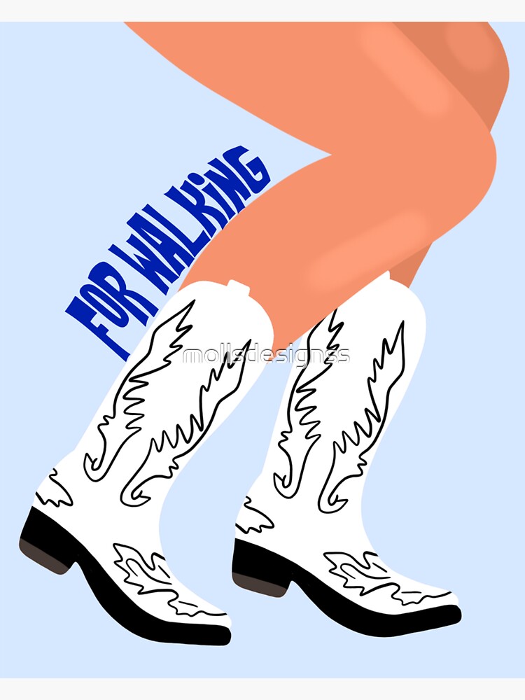 "For Walking Cowboy Boots" Sticker for Sale by mollsdesignss | Redbubble