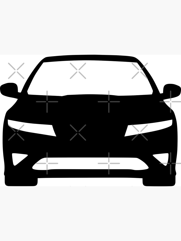 "Honda Civic 8th generation FK FN Civic black silhouette" Poster for ...