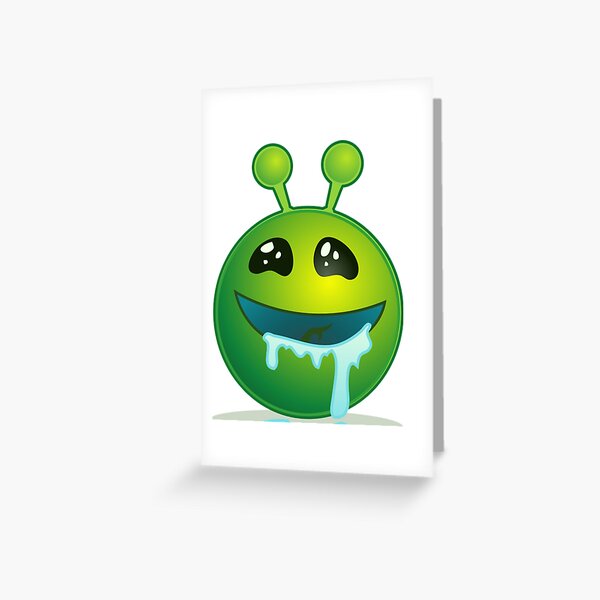 Tarjetas de felicitación «Copia de Dormir emoji alienígena salvaje ...
