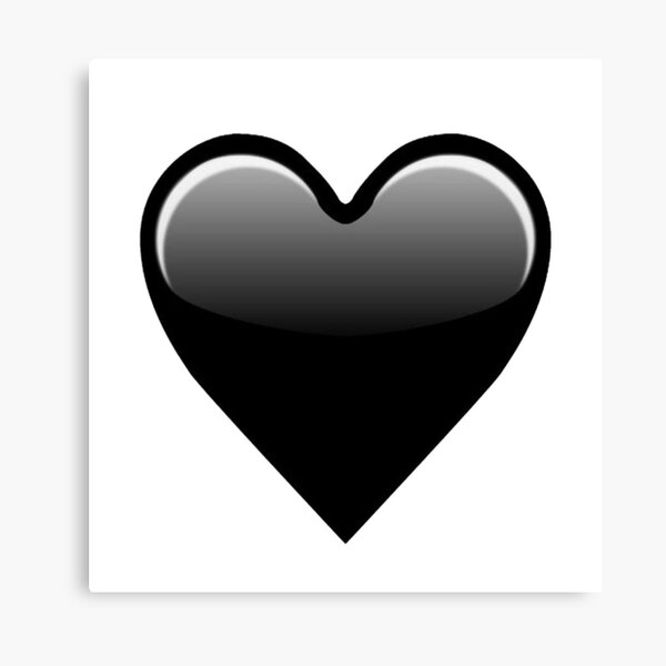 "Black Heart Emoji LOVE" Canvas Print by dmentes | Redbubble