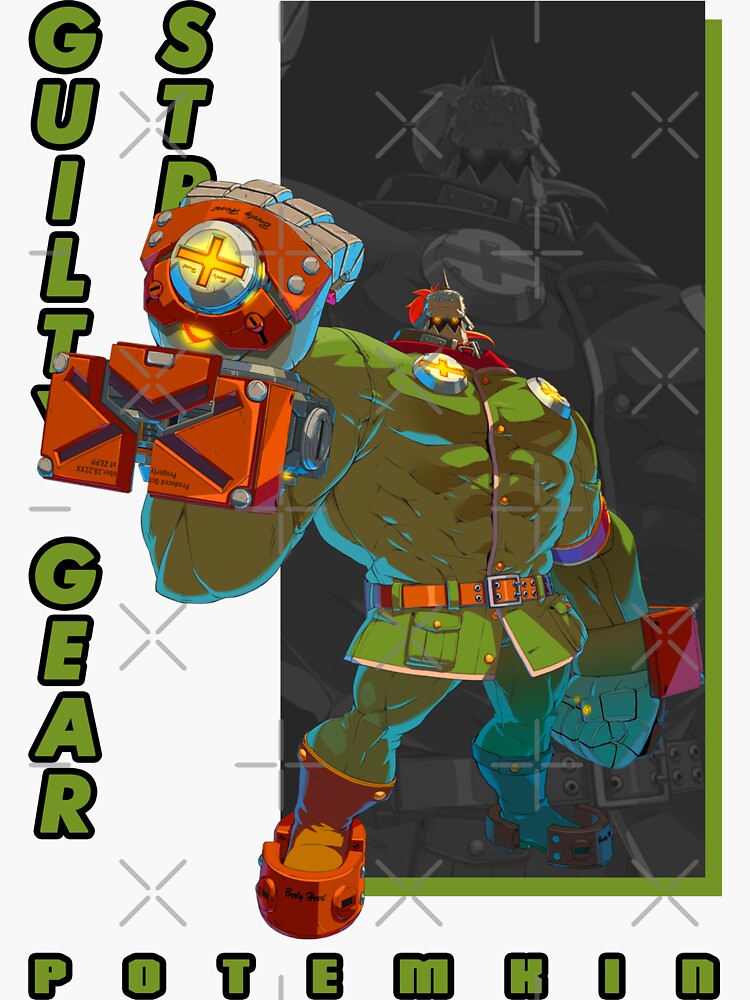 "GUILTY GEAR - POTEMKIN" Sticker for Sale by RECBLACK | Redbubble