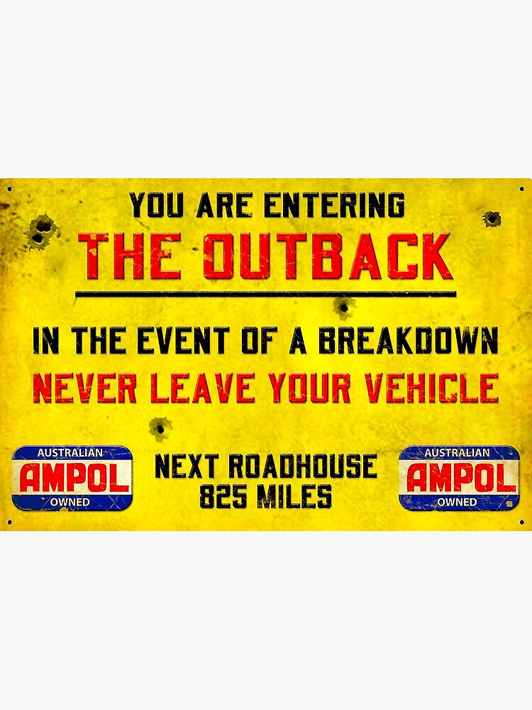 "THE OUTBACK: Vintage Warning Sign Print" Poster for Sale by posterbobs ...