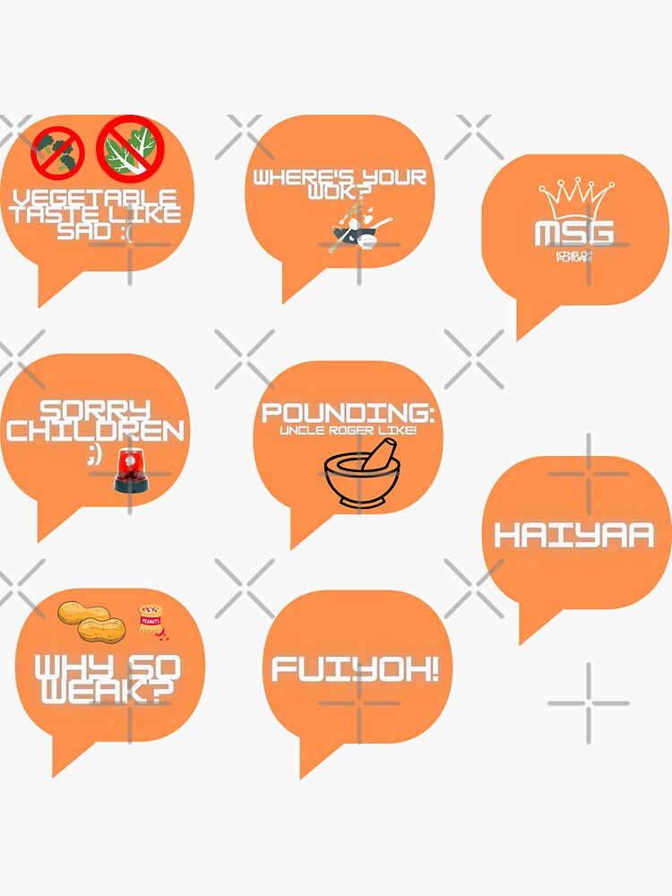 "Uncle Roger Variety Sticker Pack" Sticker for Sale by Ami-Ami | Redbubble