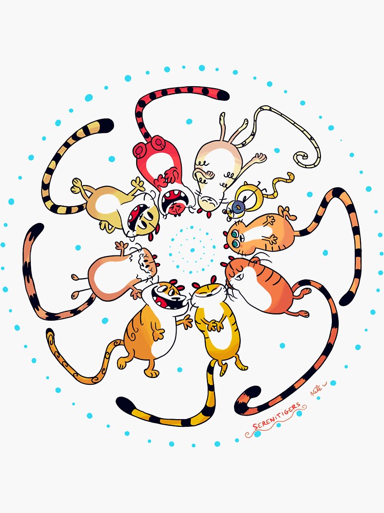 "Serenitigers" Sticker for Sale by Kekeflipnote | Redbubble
