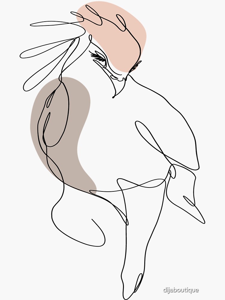 " Hand Drawn Shy Bird Illustration " Sticker for Sale by dijaboutique ...