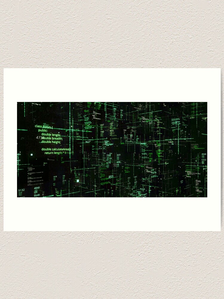 "Many Numbers and Codes in Matrix. Animation. Space inside Matrix with ...