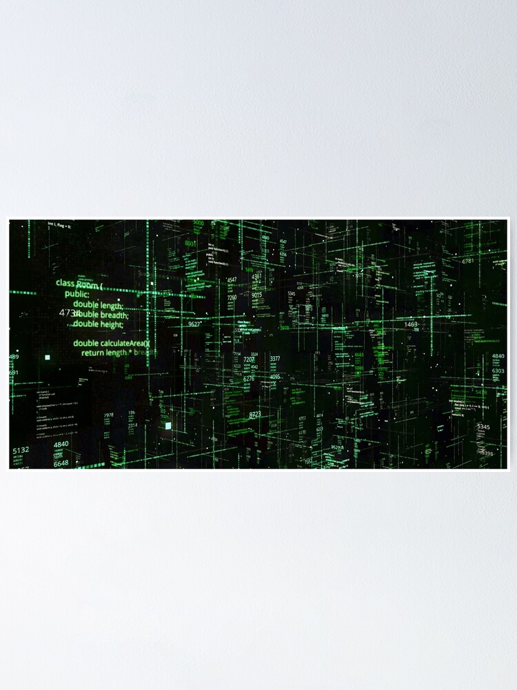 "Many Numbers and Codes in Matrix. Animation. Space inside Matrix with ...