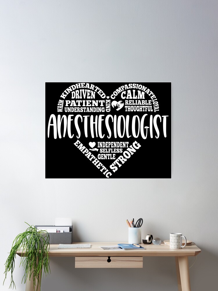 "Anesthesiologist, anesthesiology" Poster for Sale by MB Design | Redbubble